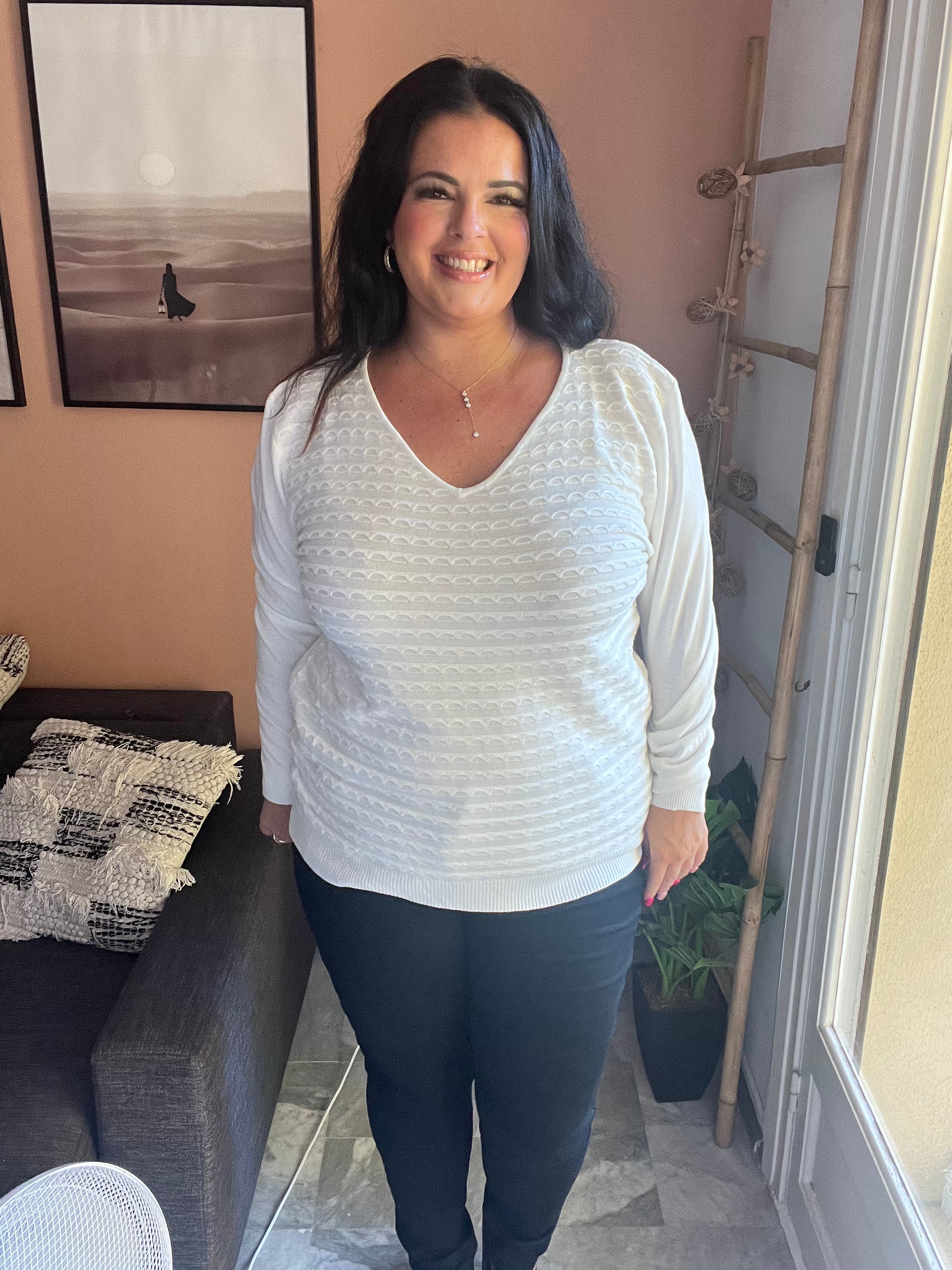 Pull blanc – Jenella